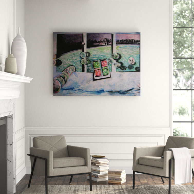 Platinum Art Group One-of-a-Kind Nancy Staub Laughlin Night Pool With ...