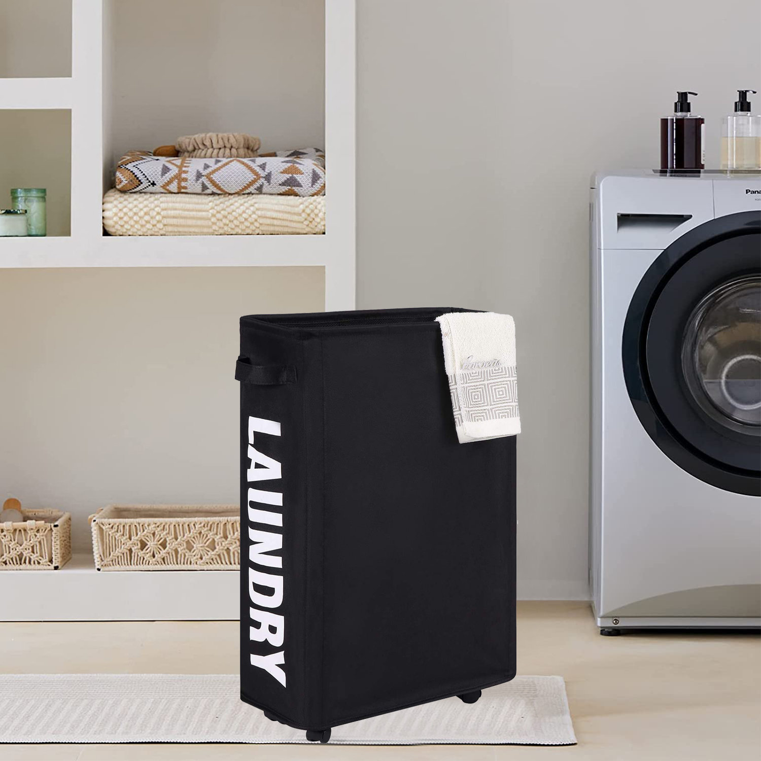 Ebern Designs Laundry Basket Folded Dirty Clothes Basket | Wayfair