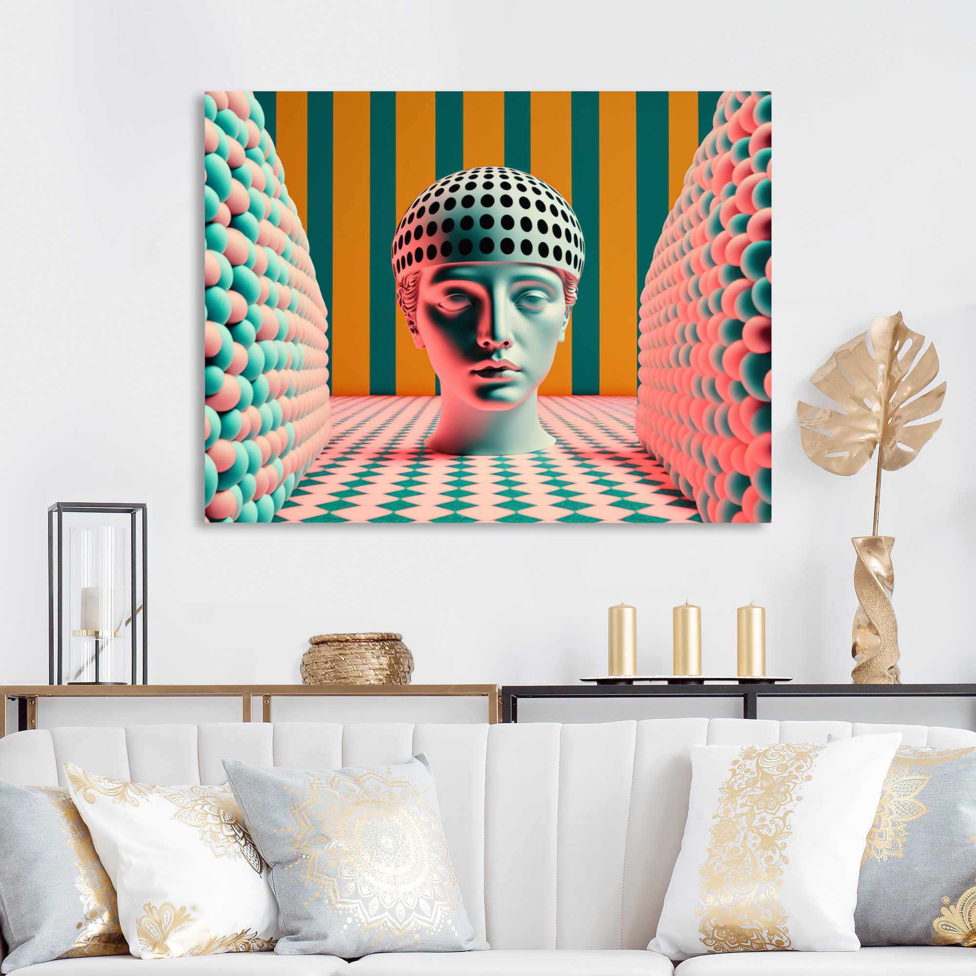 Dakota Fields Hadie Marble Woman Surrealistic Universe Wall Décor | Wayfair