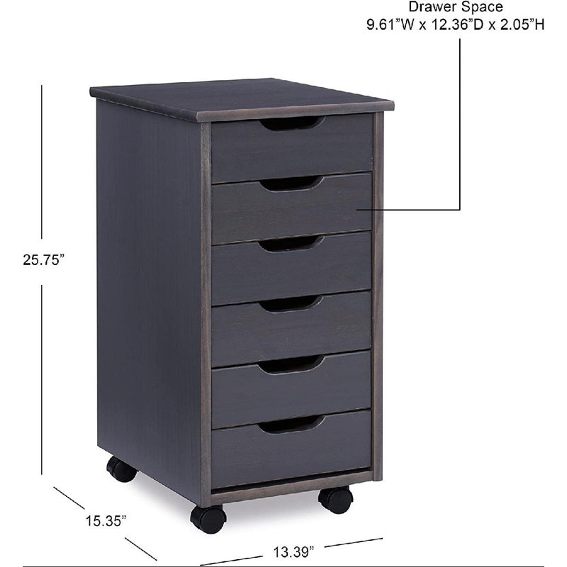 Paracity 6 Drawer Rolling Storage Chest | Wayfair