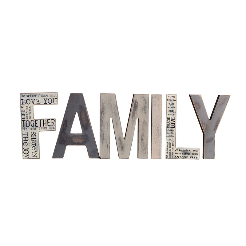 Gracie Oaks Brazel Family Letter Block & Reviews | Wayfair