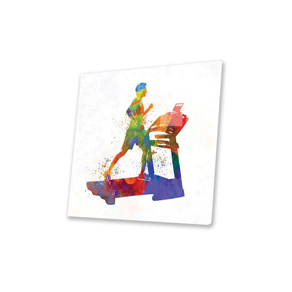 Red Barrel Studio® Male Running Treadmill by - Unframed Graphic Art ...