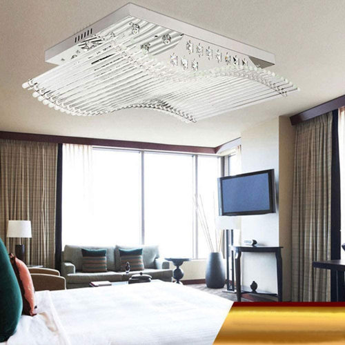 Mercer41 Modern Crystal Flush Mount LED Ceiling Light Pendant & Reviews ...