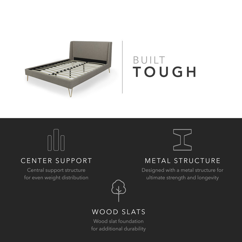 BlissfulNights Zoey Upholstered Bed & Reviews | Wayfair