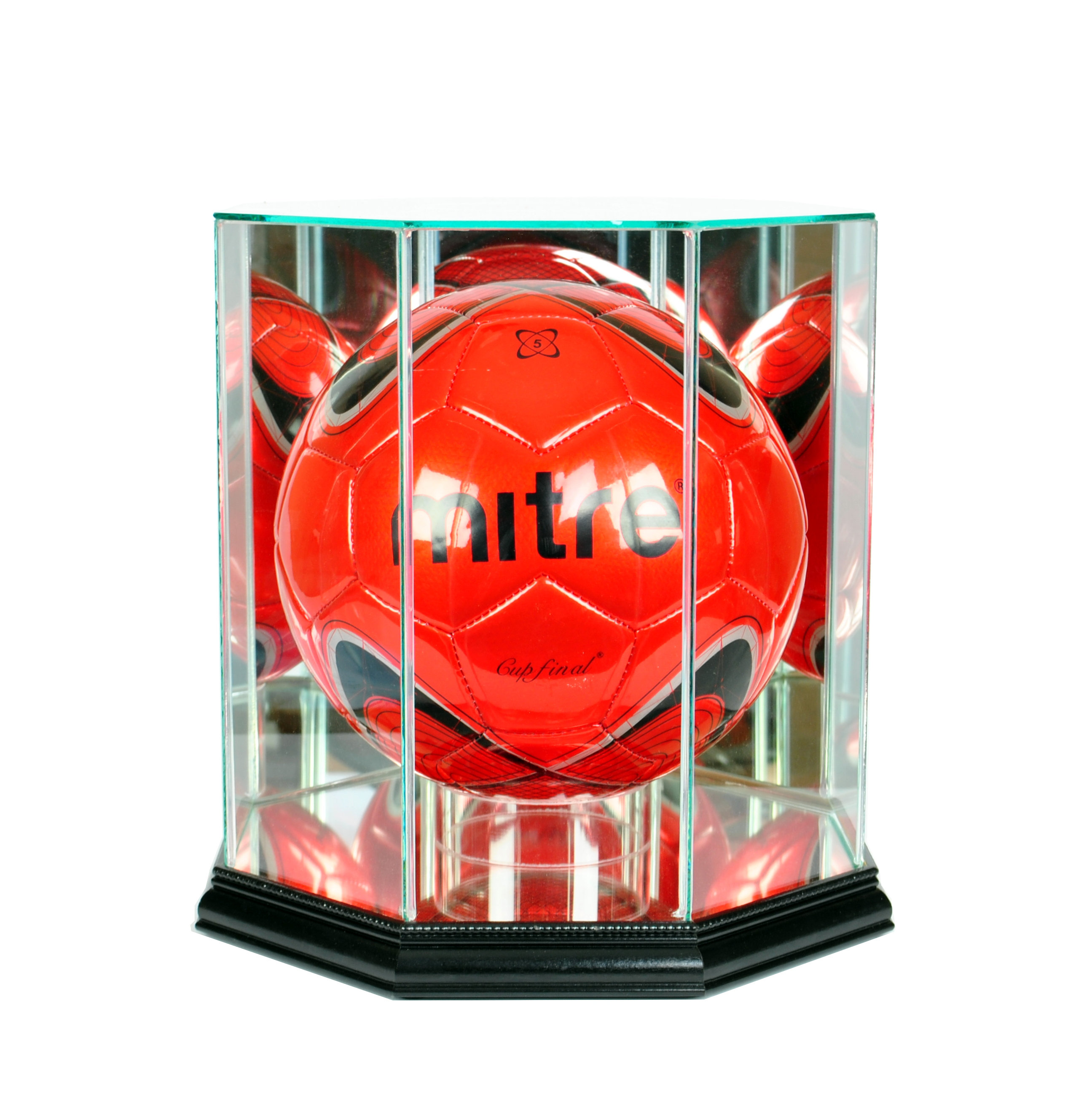 Perfect Cases And Frames 10'' x 10'' Glass Football Ball Display Case ...