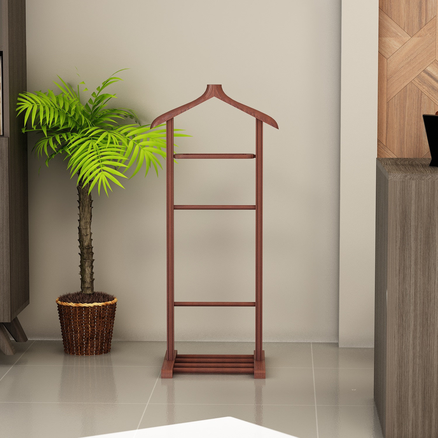 Bless international Solid Wood Freestanding - Hook Valet Stand | Wayfair