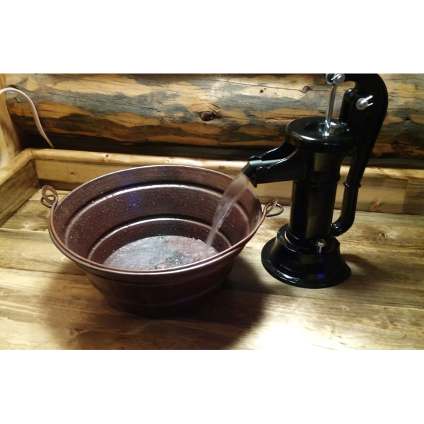SimplyCopper 15" Rustic Copper Vessel BUCKET Bathroom Sink with Drain ...