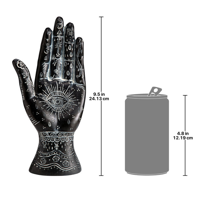 Design Toscano All Seeing Eye Palmistry Hand Figurine | Wayfair