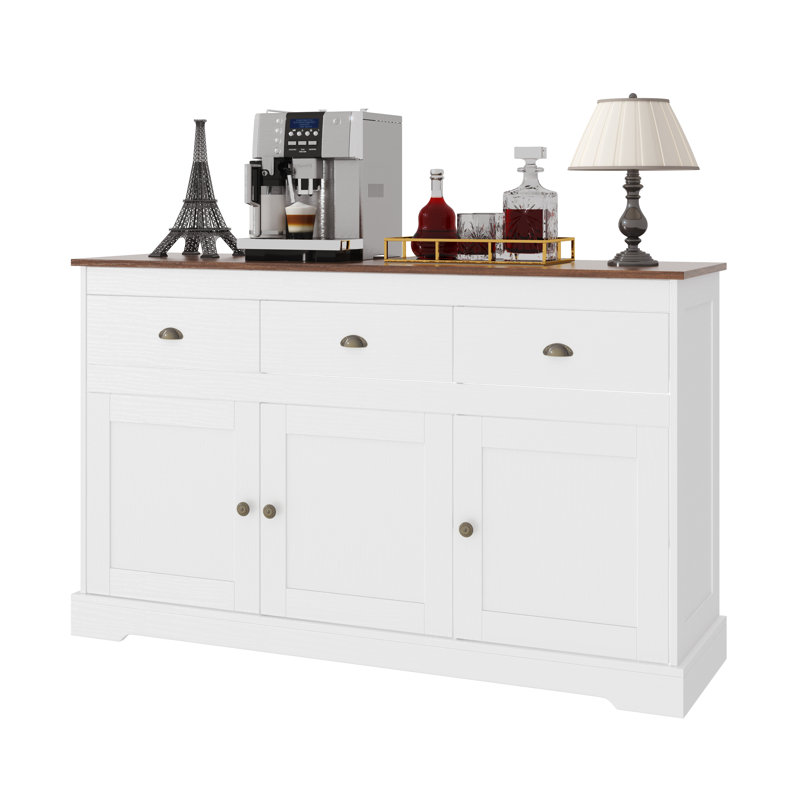 Ebern Designs Jenna 53.5" Wide 3 Drawer Sideboard & Reviews - Wayfair ...