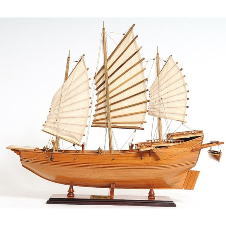 Longshore Tides Troulloi Chinese Junk Ship Model Statue | Wayfair
