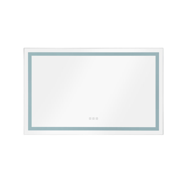 Wrought Studio Caez Rectangle LED Wall Mirror | Wayfair