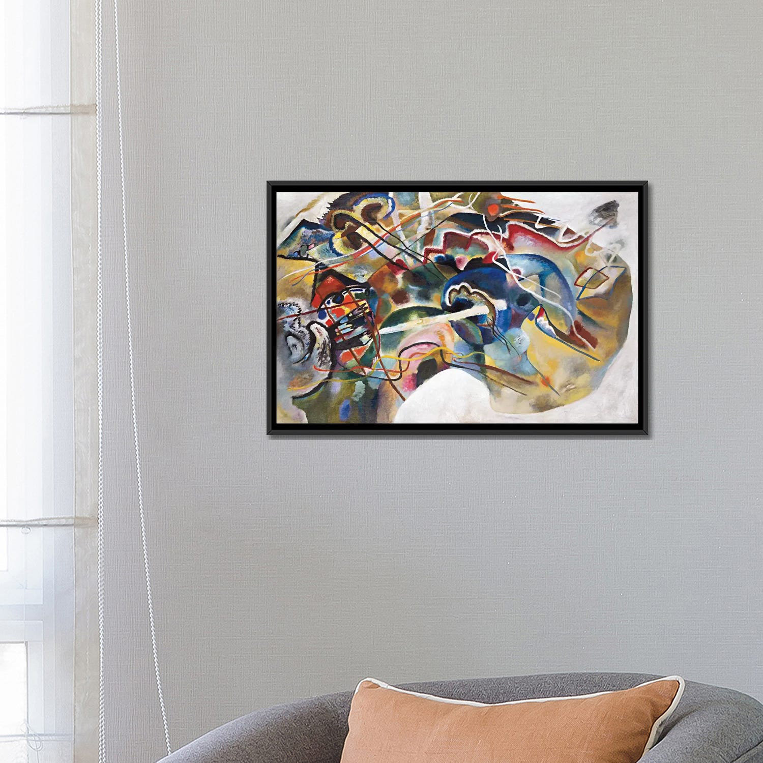Vault W Artwork Painting With White Border by Wassily Kandinsky - Print ...