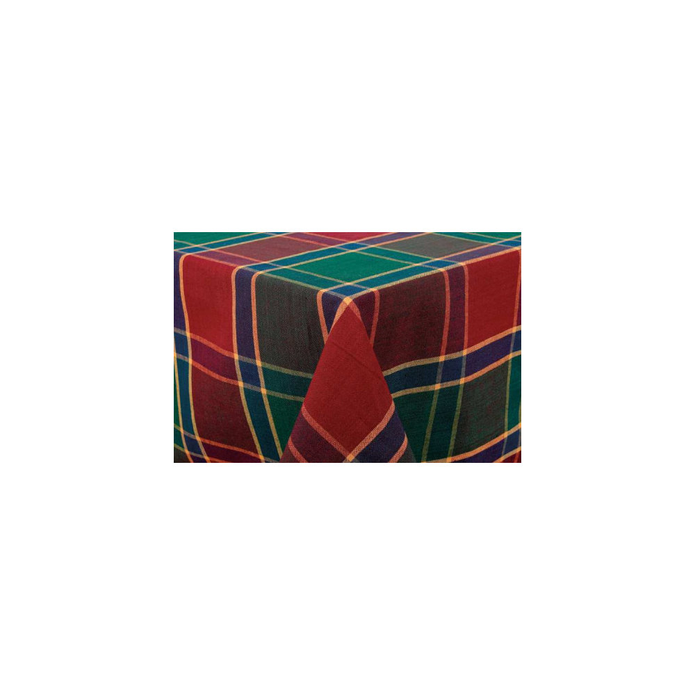 Millwood Pines Marrone Plaid Tablecloth | Wayfair