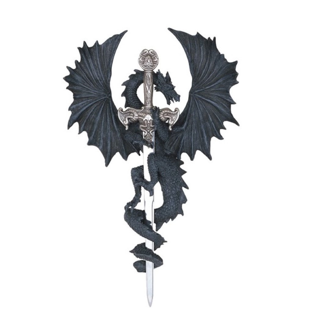 Trinx Dragon with Sword Wall Décor | Wayfair