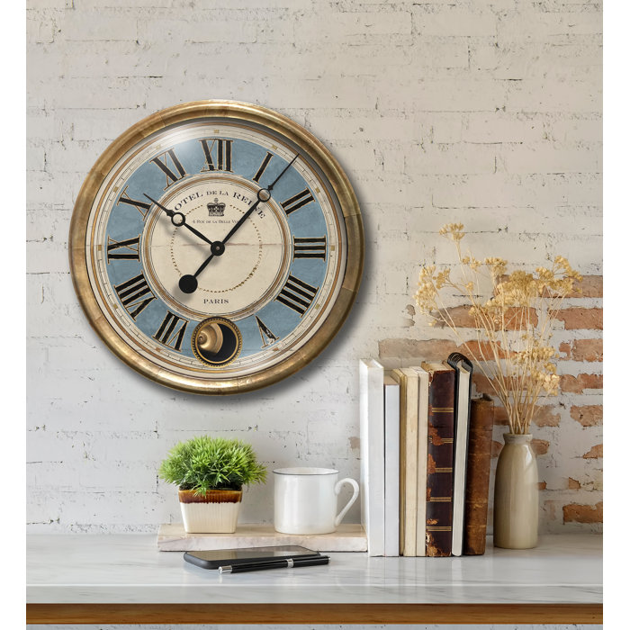 TRADEMARK TIME Metal Wall Clock & Reviews | Wayfair