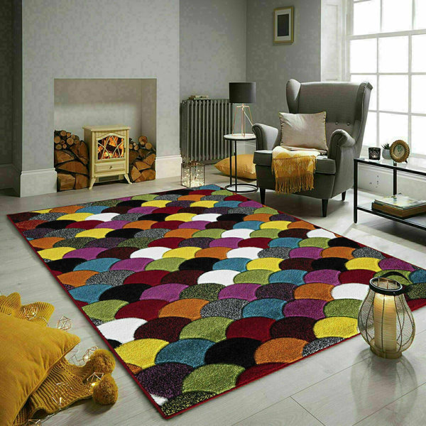 Latitude Run Lili-Ella Blue/Brown/Yellow Rug | Wayfair.co.uk