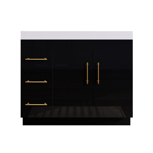 Mercer41 Lishani 42'' Free-standing Single Bathroom Vanity with Acrylic ...