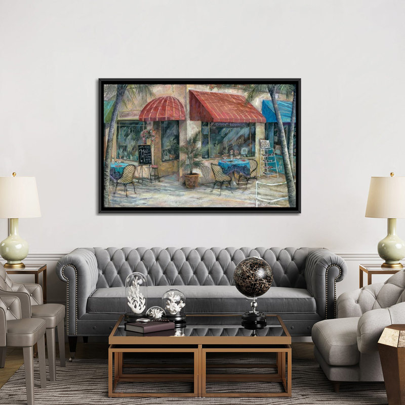 Bless international Café Of The Arts by Ruane Manning - Wrapped Canvas ...