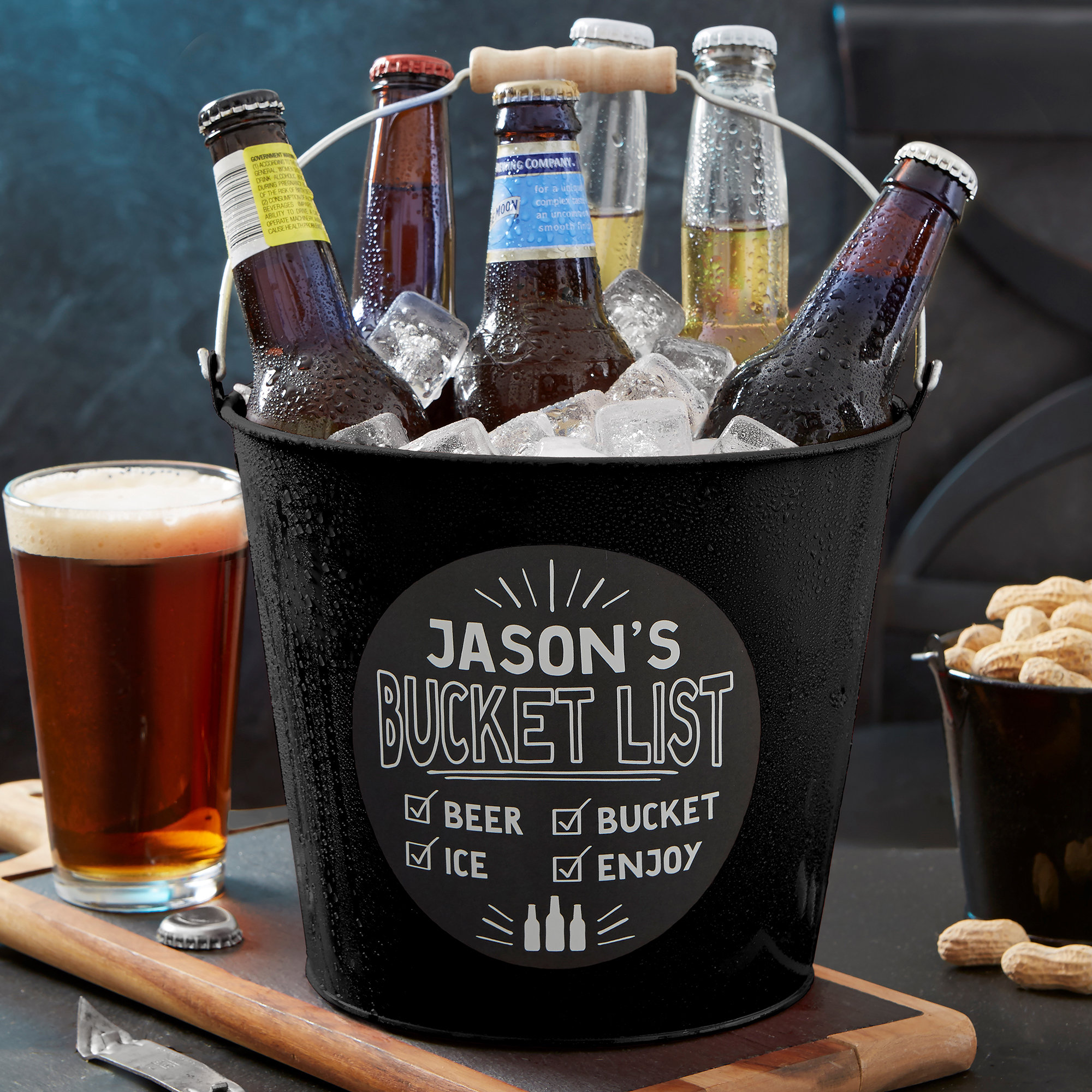 Personalization Mall Bucket List Personalized Beer Metal Bucket | Wayfair