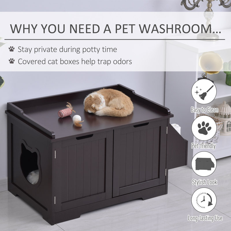 Tucker Murphy Pet™ Mingo Litter Box Enclosure & Reviews | Wayfair
