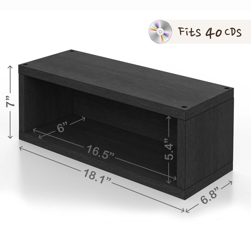 Ebern Designs Toller Stackable CD Storage Media Shelves & Reviews | Wayfair