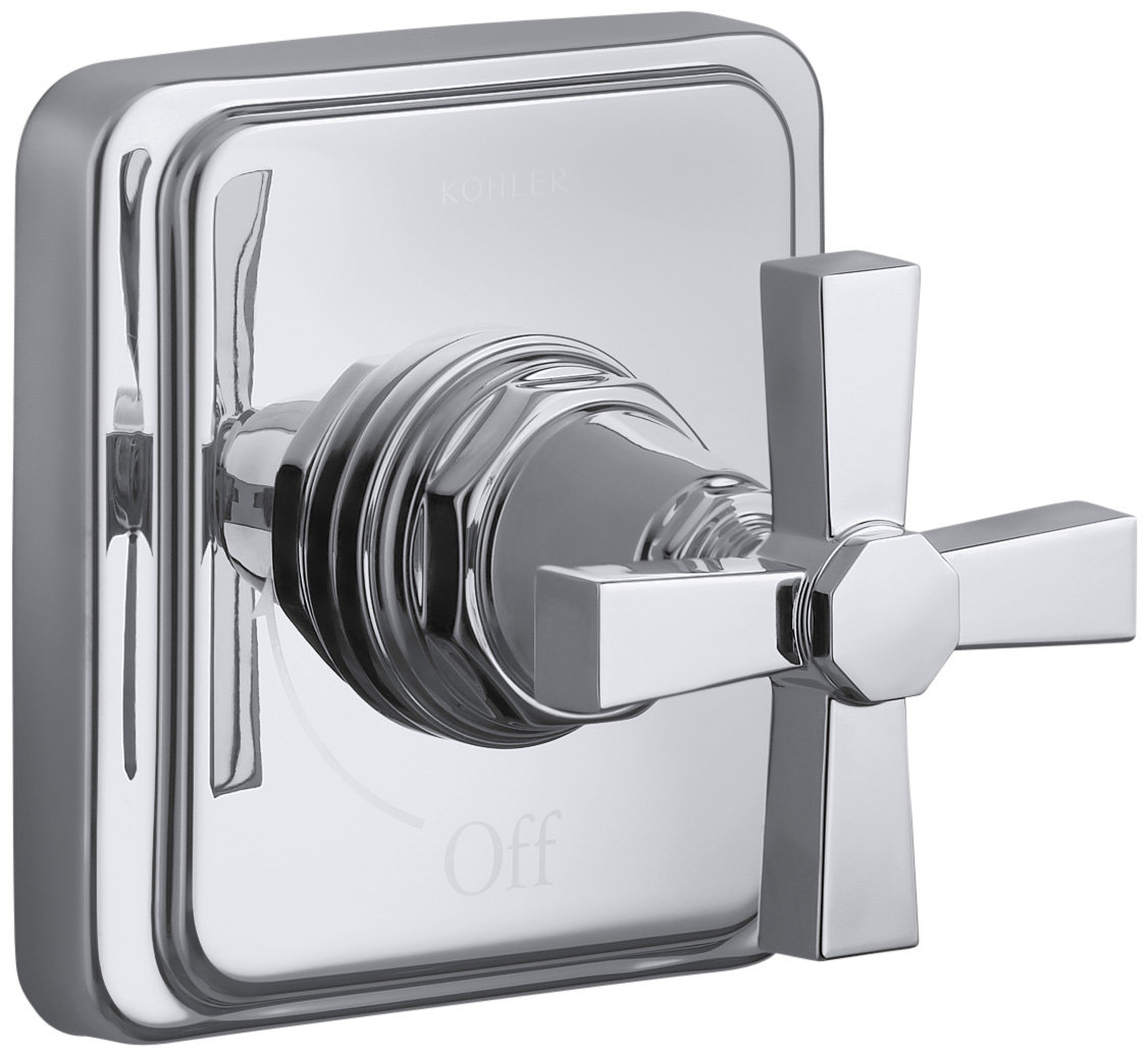 Kohler Pinstripe® Pure Valve Trim with Pure Design Cross Handle for ...