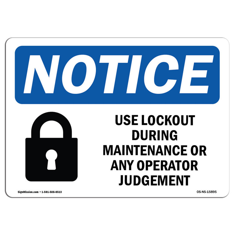 SignMission Lockout During Maintenance Sign | Wayfair