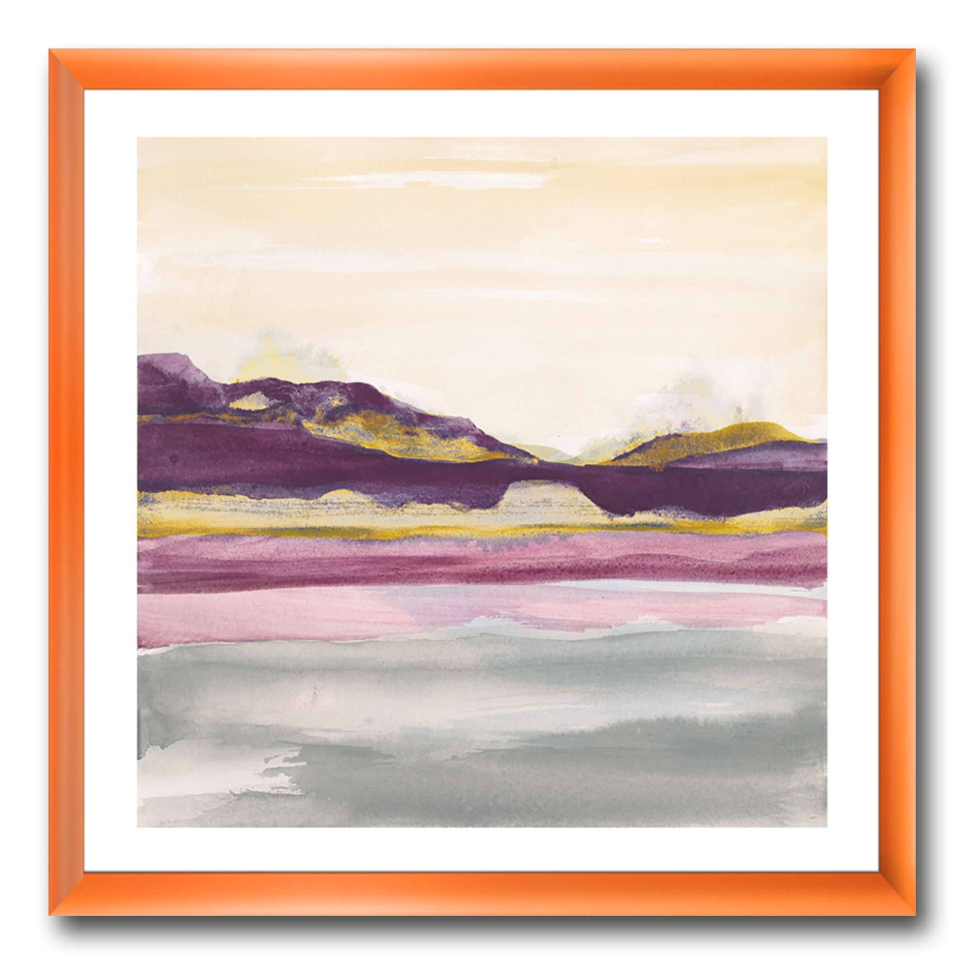 East Urban Home Painted Purple And Gold Landscape II - Picture Frame ...