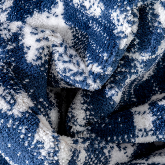 Well Woven Dazzle Power Loom Dark Blue/White Rug & Reviews | Wayfair.co.uk