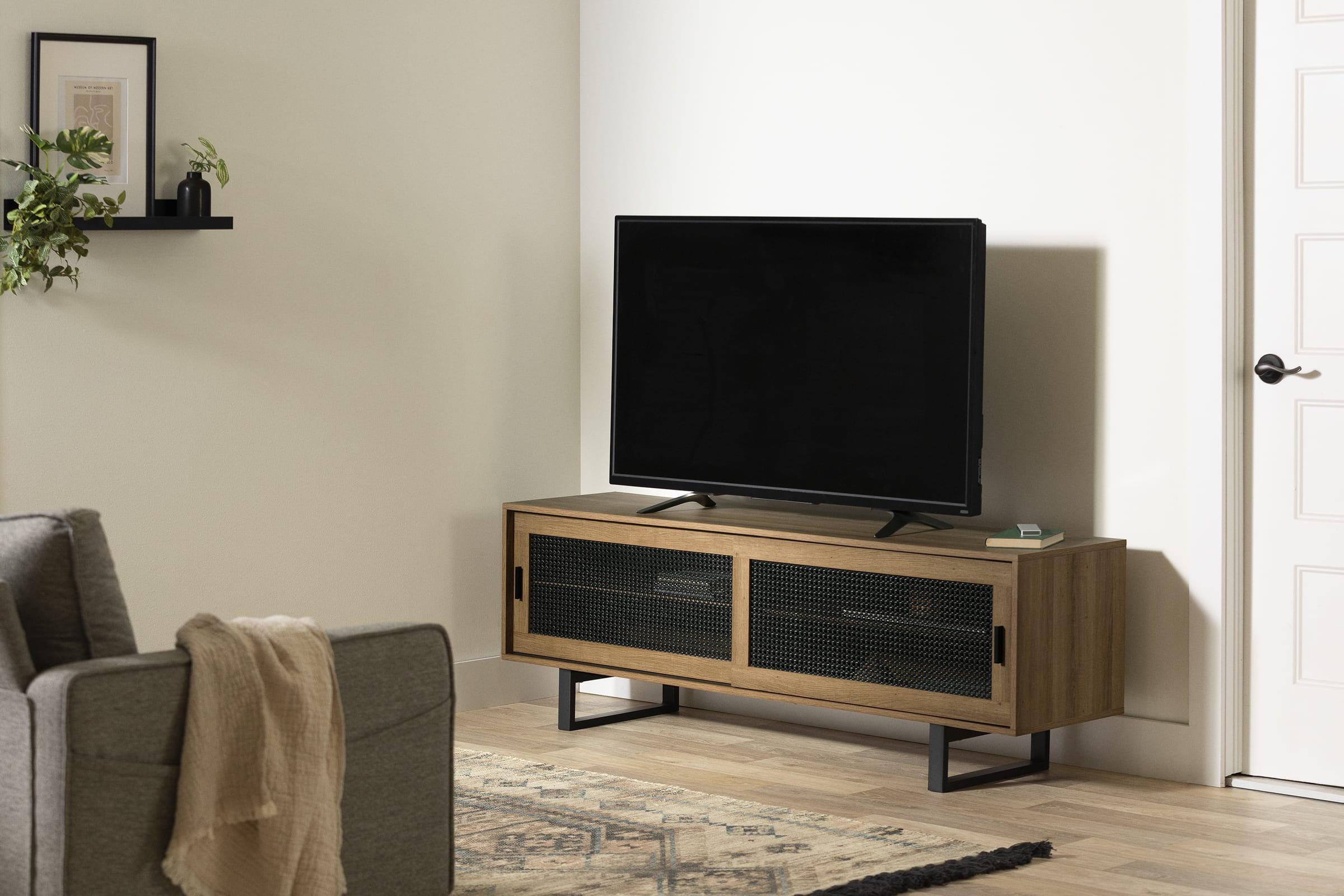 South Shore Balka TV Stand With Sliding Doors - Wayfair Canada