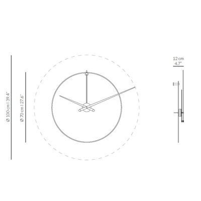 Nomon New Anda Metal Analog Clock by Jose Maria Reina | Perigold