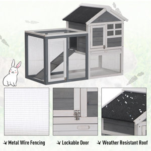 Tucker Murphy Pet™ Aayush Weather Resistant Rabbit Hutch with Ramp ...