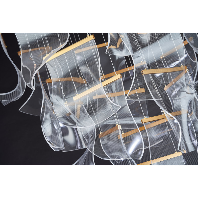 Orren Ellis Omicron 24 - Light Acrylic LED Tiered Chandelier | Wayfair