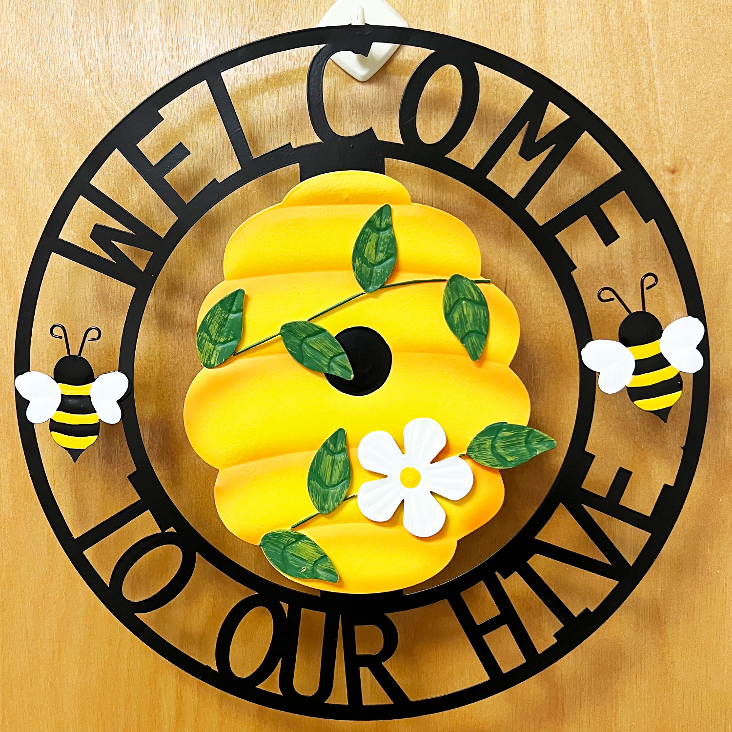 Rosalind Wheeler Hive Honey Bee Hanging Signs Wall Décor | Wayfair