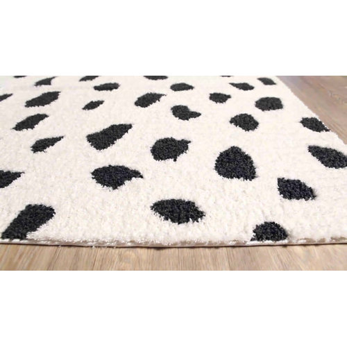 Hashtag Home Tommen Animal Print Area Rug in Neutral Black/White ...