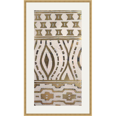 Union Rustic Tribal Pattern In Cream II - Picture Frame Print | Wayfair