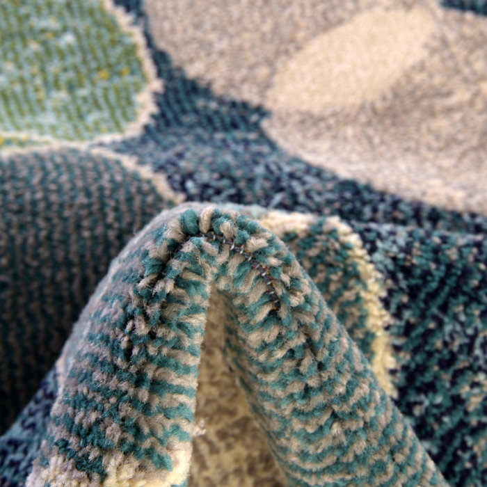 Wade Logan® Dews Performance Navy Blue Rug & Reviews | Wayfair