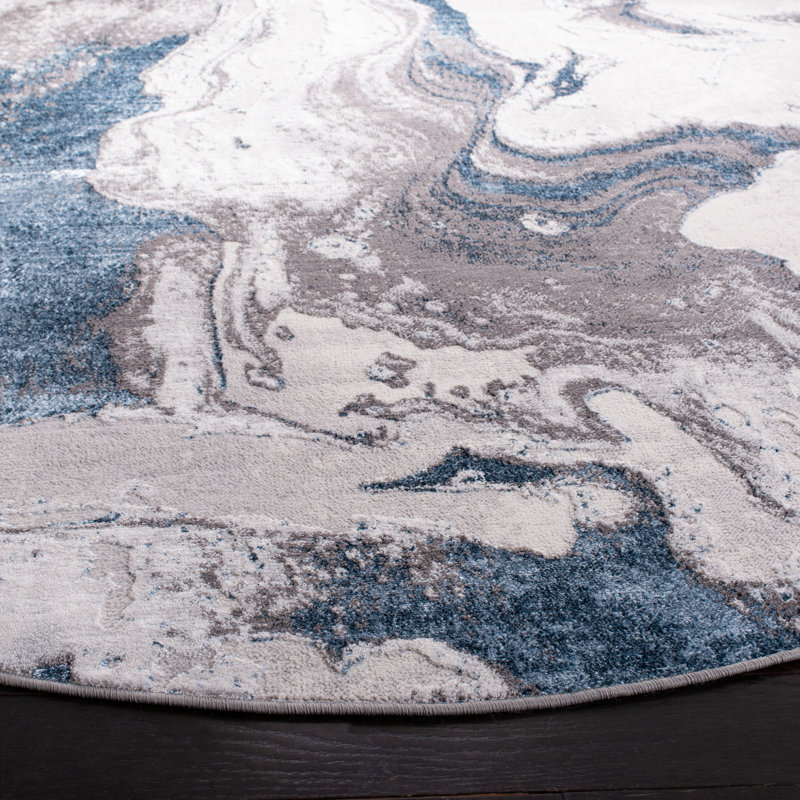 Mercury Row® Alfonzo Gray/Blue Rug & Reviews | Wayfair