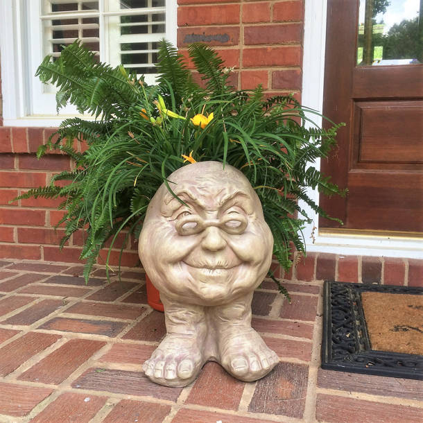 HomeStyles Muggly's Crying Brother Face Statue Planter & Reviews | Wayfair
