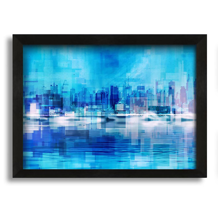 Ivy Bronx Electric City - Picture Frame Painting on Canvas | Wayfair.co.uk