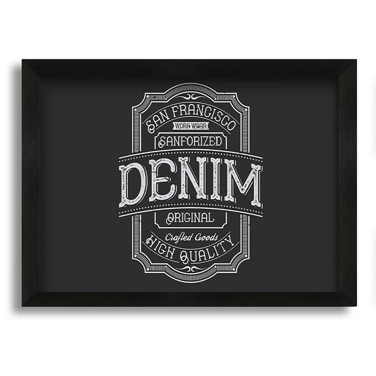 Ophelia & Co. Denim Poster - Picture Frame Graphic Art on Canvas ...