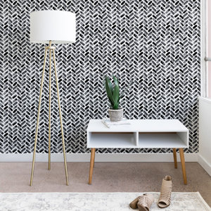 Bless international Peel & Stick Chevron Wallpaper | Wayfair