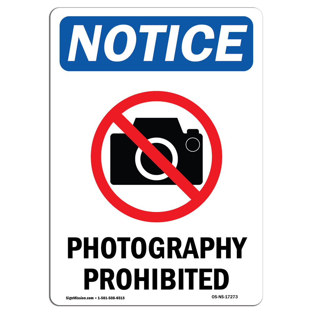 SignMission Photography Prohibited Sign with Symbol | Wayfair