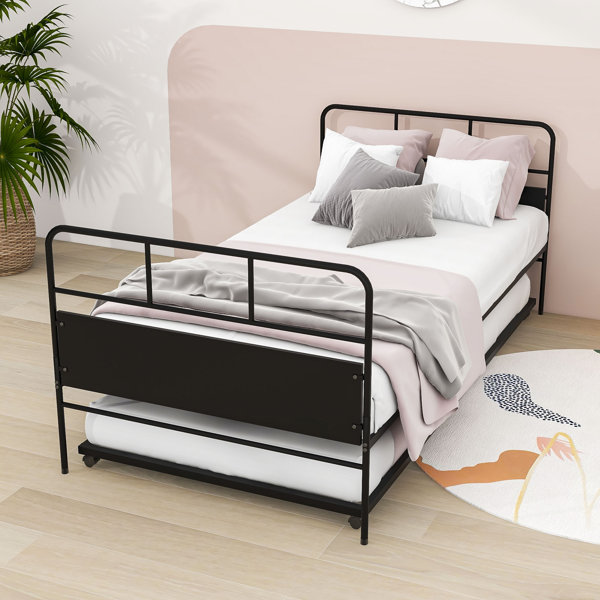Latitude Run® Twin Platform Bed with Trundle | Wayfair