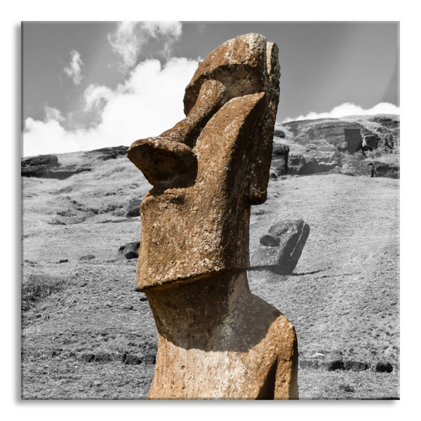 Union Rustic Moai Statue on Easter Island - Unframed Graphic Art on ...