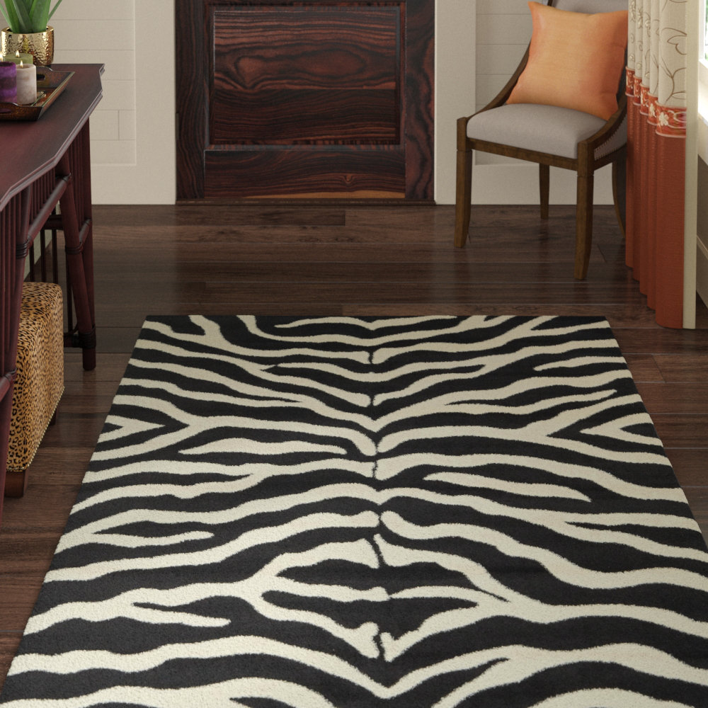 Willa Arlo Interiors Testerman Animal Print Black Area Rug & Reviews ...