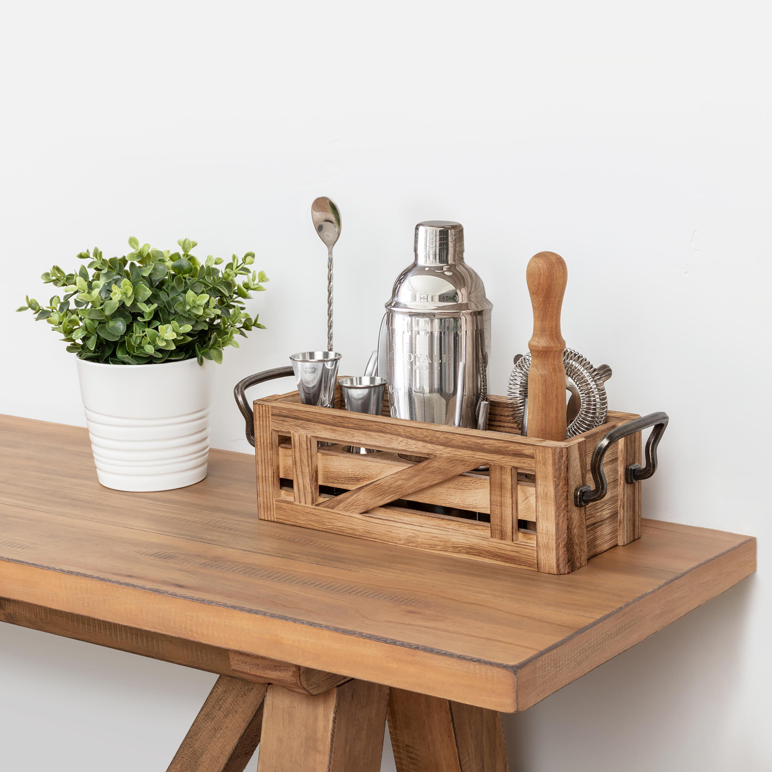 Millwood Pines Mixology Bartender Kit With Wooden Stand - Great ...