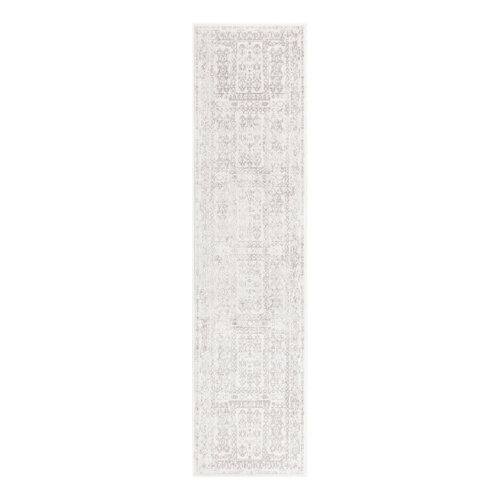 August Grove® Brackett Performance Cream/Gray Rug & Reviews | Wayfair