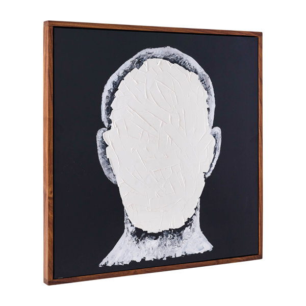 Wildon Home® Blank Face Man - Painting on Canvas | Wayfair