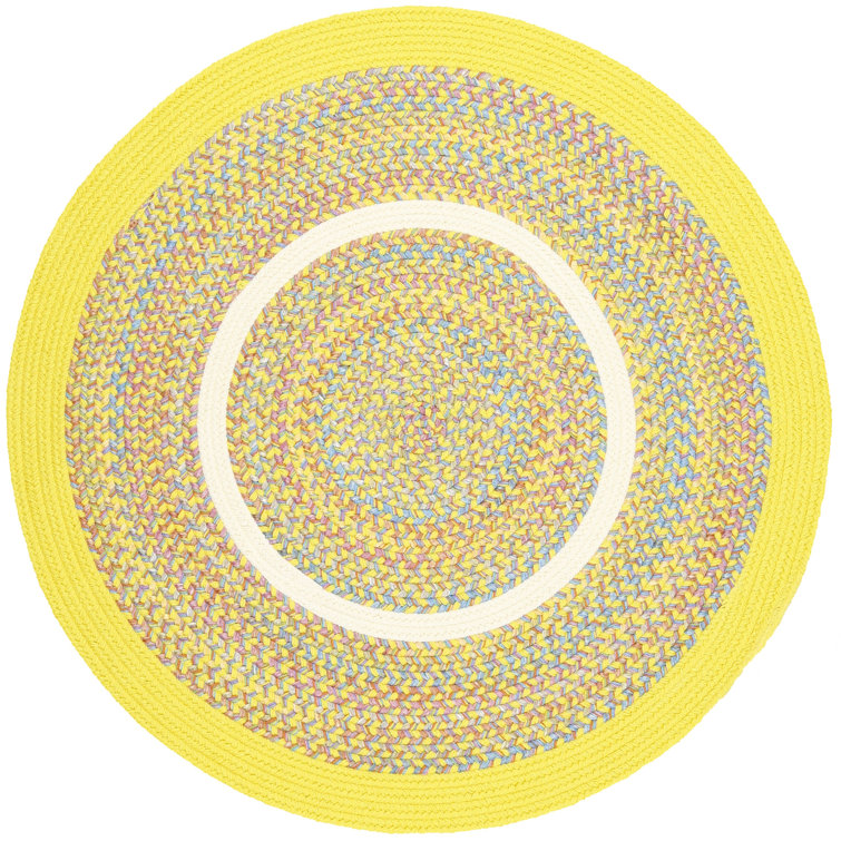 August Grove® Pavel Hand Braided Blue/Yellow Rug & Reviews | Wayfair